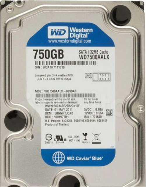 Жесткий диск Wester digital 750gb