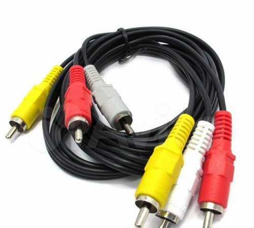Кабель 3RCA-3RCA 1,5м.Новый