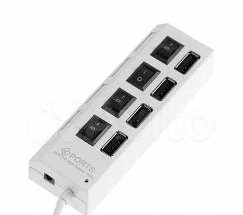 USB-разветвитель LuazON, 4 порта с выключателями