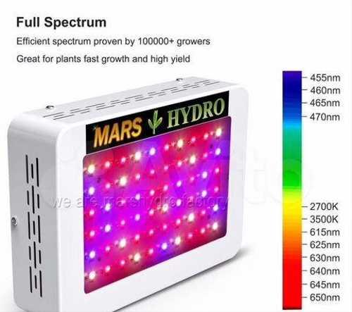 LED фитосветильник Mars Hydro 300W Full Spectrum