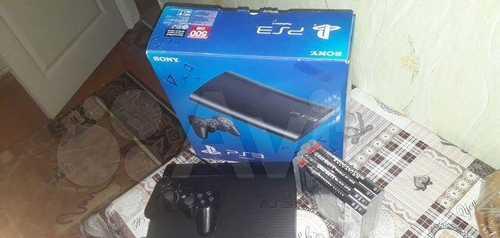Sony PlayStation 3 super slim 500gb + 4 игры