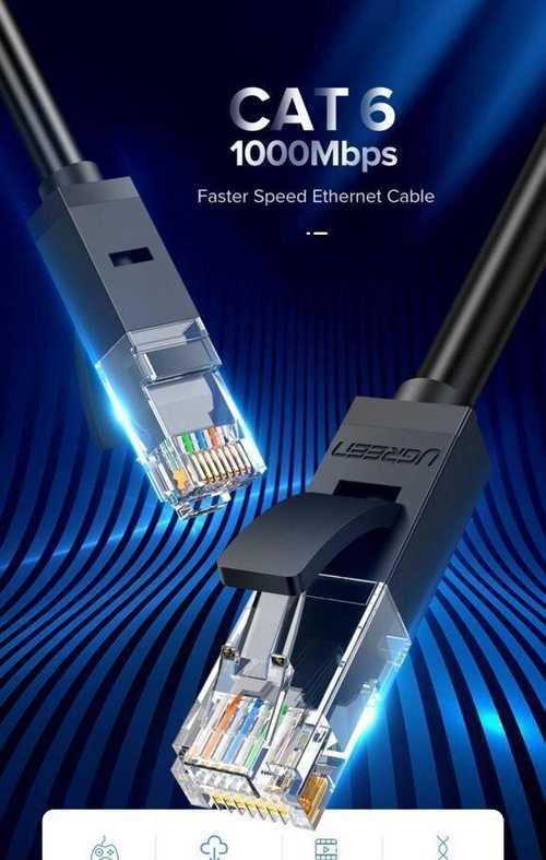 Кабель Ethernet Cat6 Lan UTP Ugreen 50 см