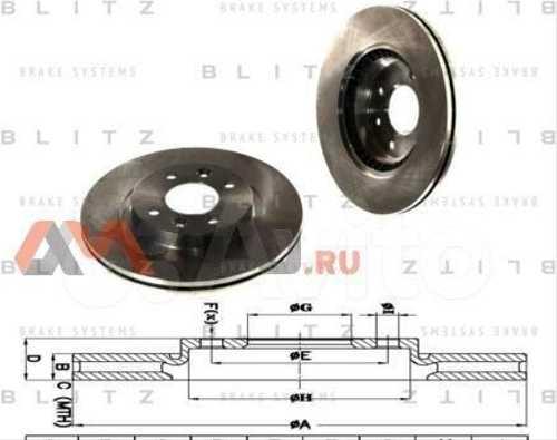 Blitz BS0105 диск тормозной перед