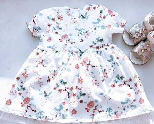 Платье Petit Bateau, туфли Котофей