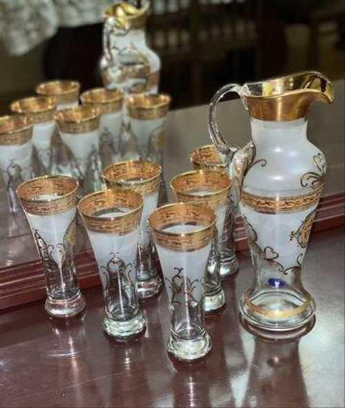 Набор графин и стаканы Богемия