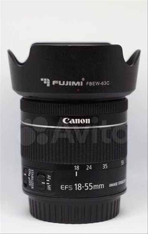 Объектив canon 18-55 is stm + бленда