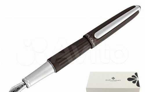 Ручка перьевая Diplomat Aero brown metallic F, синий (D40304023)