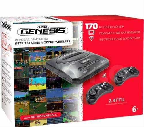 Игровая приставка sega Retro Genesis Modern + 170 игр + 2 беспроводных джойстика