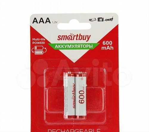 Аккумулятор Smartbuy, Ni-Mh, AAA, HR03-2BL, 1.2В, 600 мАч, блистер, 2 шт