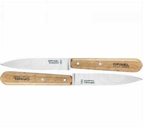 Набор Opinel из двух ножей N102 для очистки овощей Carbon 001222
