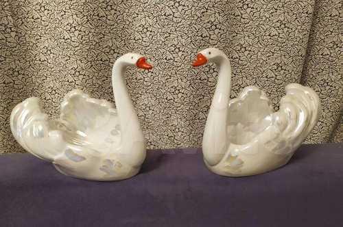 Лебедь ваза (конфетница), фарфор, роспись