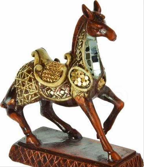 Подарочная интерьерная сувенирная фигурка "парадная лошадь " Полистирол 12 см