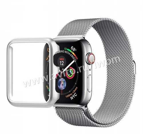 Бампер Алюминиевый Apple Watch 40мм Серебристый