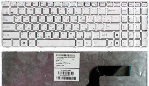 Новая клавиатура для Asus N53 белая, гарантия