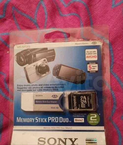 Sony 2 Гб Memory Stick PRO Duo, MS карта 2 гб