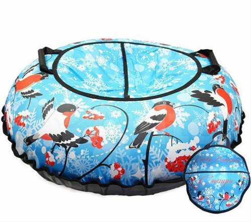 Санки надувные с сумкой "Ватрушка "Снегири" 100 см (кснв100-сне)