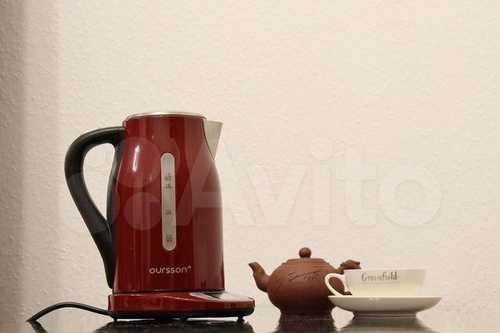 Электрический чайник Oursson EK1775MD/DC, вишневый