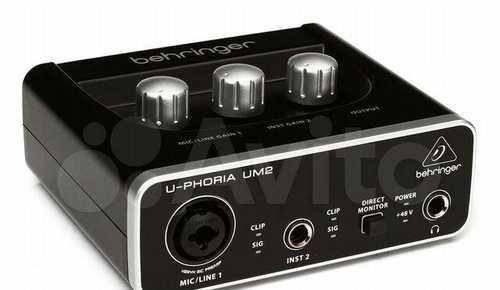 Аудиоинтерфейс Behringer U-phoria UM2