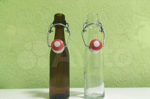 Бутылочки под масло 40ml с бугельной пробкой