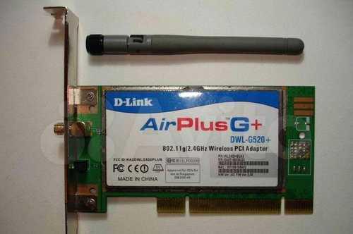Wi-Fi PCI адаптер D-Link AirPlus G+ DWL-G520+