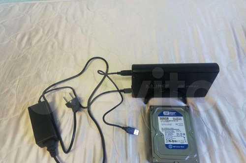SATA hdd 500gb Western Digital + External Case 3.5