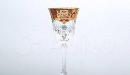 Набор бокалов для вина Astra Gold Natalia Golden Red Decor 280мл(6 шт)