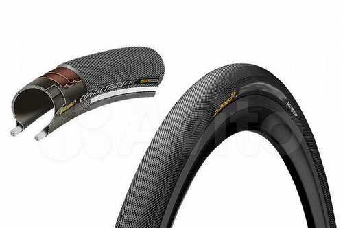 Велосипедная покрышка Continental contact Speed, 700 x 32C (700C), (32-622), чёр./чёр.,с светоотражателем