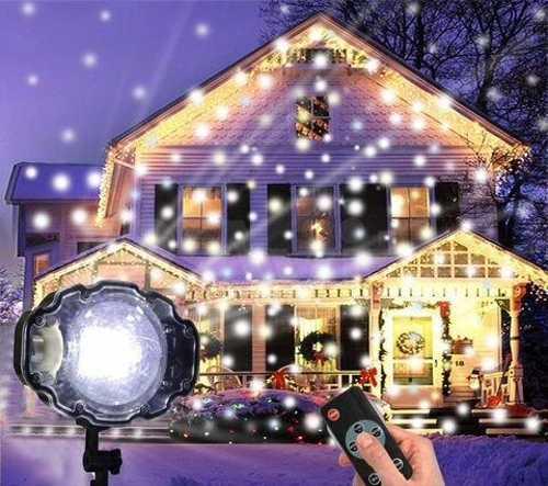 Новогодний лазерный проектор Snow Flower Lamр