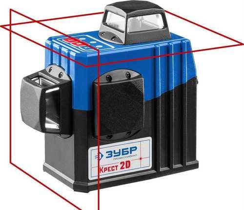 Нивелир лазерный зубр крест 2D 2х360, 20м/70м, точ