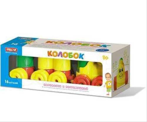 Конструктор Колобок (16 деталей), с паровозиком 03013