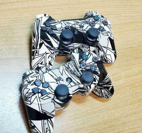 Sony DualShock PS3 черно - белый камуфляж (новый)