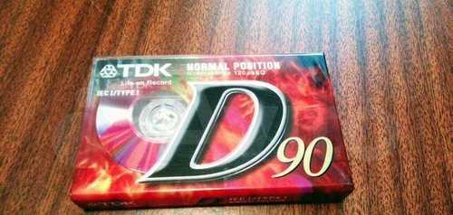 Аудиокассета TDK D 90.Запечатанная