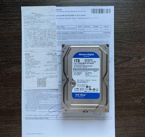 Жесткий диск WD Blue (7200) на 1тб