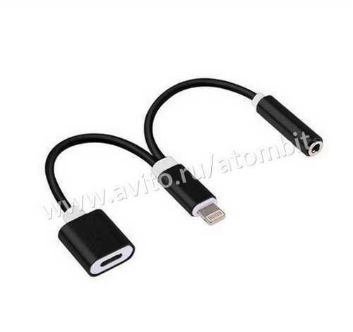 Переходник Lightning 8pin - Jack-3,5 F + питание