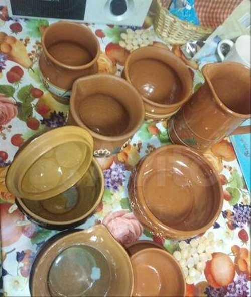 Горшок для запекания, набор глиняной посуды
