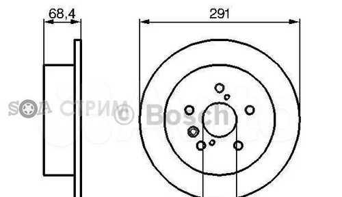 Bosch 0986479200 Диск тормозной toyota avensis verso 01 , previa 00 , tarago вэн 00-05