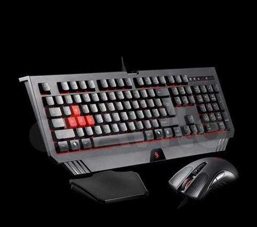 Новый Игровой комплект клавиатура мышь A4Tech Bloo