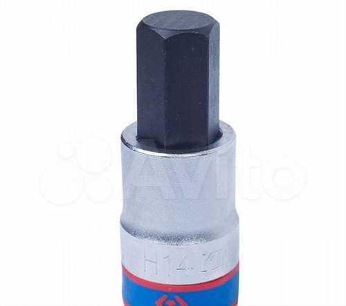 Насадка (бита) торцевая 1/2", HEX, 14 мм, L 60 мм king tony 402514