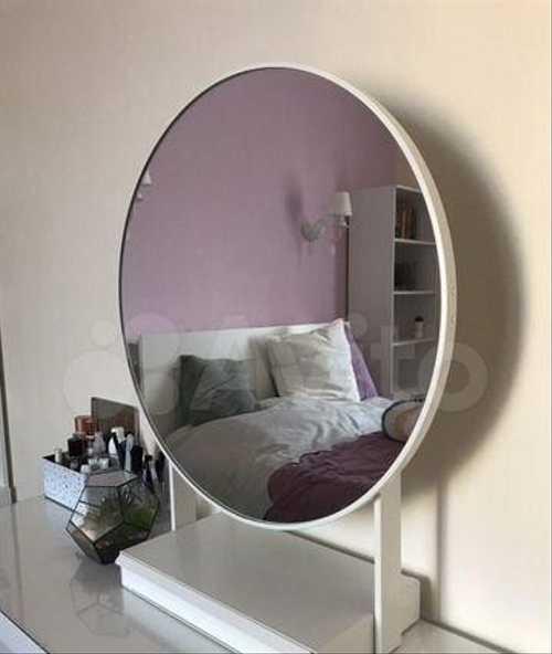 Круглое настольное зеркало с ящиком IKEA