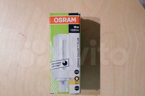 Лампа Osram Dulux T/E Plus 18W/31-830 GX24q-2 тепл