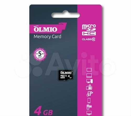 Карта памяти Olmio microsdhc 4GB Class 10