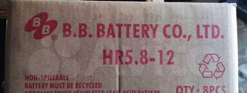 Акб для ибп BB Battery HR5,8-12 (12V / 5.3Ah) 14шт