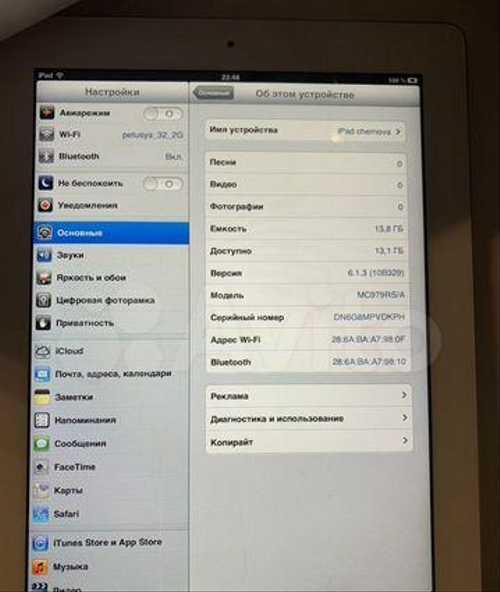 IPad2 16 гб wf а1395
