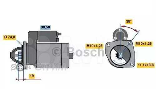 Bosch 0986014991 Стартер 12V 0.9KW