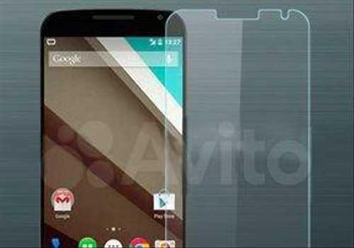 Защитное стекло для google Nexus 6 0.33mm adpo пакет