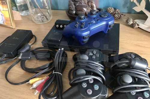 Sony playstation 2 PS2. + беспроводной джойстик lo