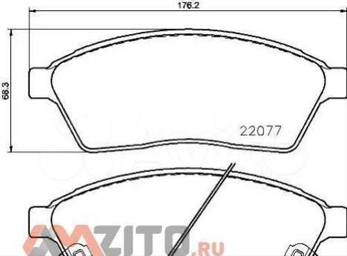 Brembo P09009 колодки тормозные cadillac srx 09- п