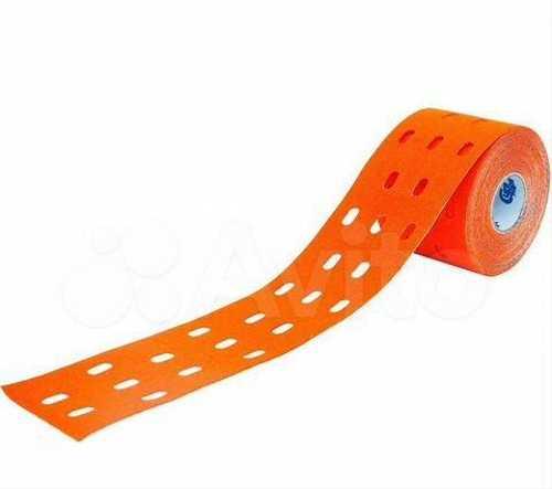 Тейп кинезиологический CureTape Punch Orange, 5 см x 5 м, арт. 160714, перфорированный, оранжевый