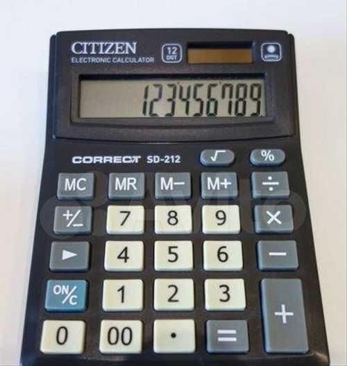 Калькулятор Citizen SD-212