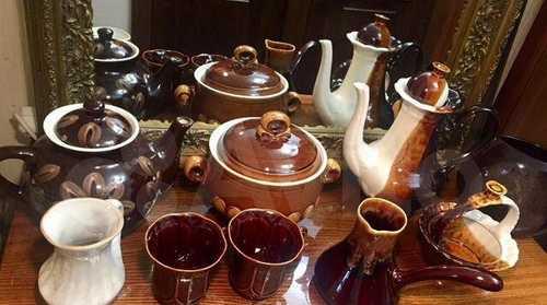 Керамика кофейник, чайник, супница зик, чашки,ваза